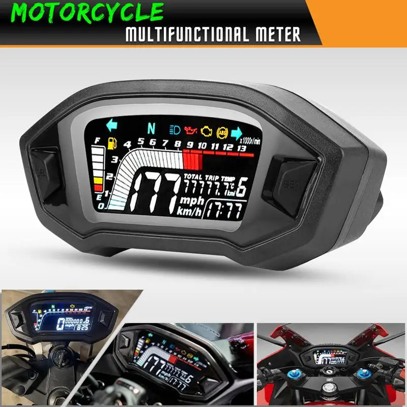Veloc-metro-LCD-LED-Universal-para-motocicleta-od-metro-Digital ...