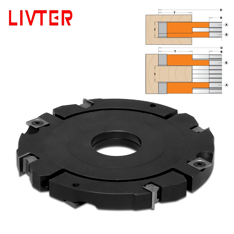 LIVTER Insert Rebate cutterhead Adjustable to make groover and tenon