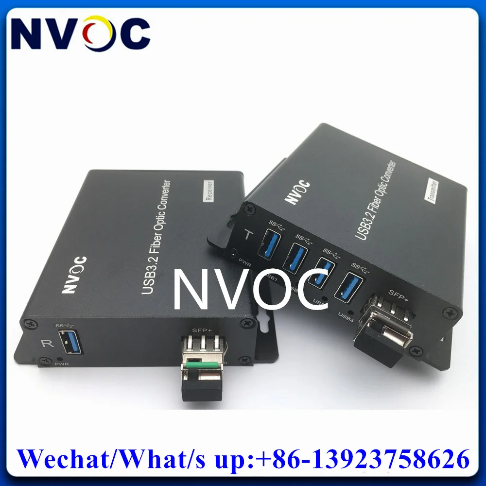 4-Ports-USB3-2-Gen2-Fiber-Optic-Converter-USB3-0-To-Fiber-Hub-Extender ...