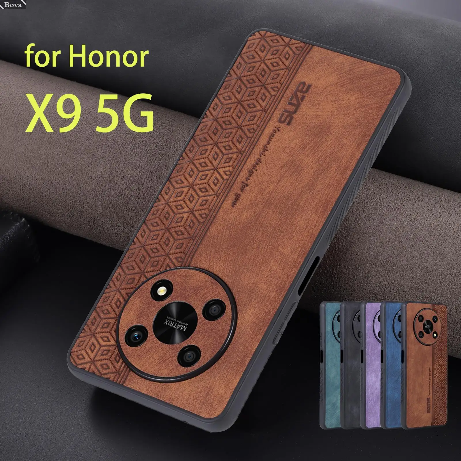 Honor X9 5G Ultra Thin TPU + Pu Leather Case for Huawei Honor X9 5G Fashion Back Cover Fitted ...