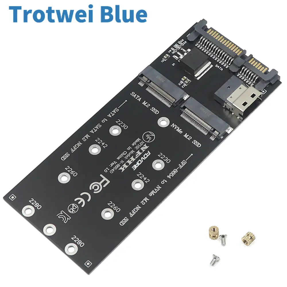 SATA M.2 Adapter M2 NVME SSD to SFF-8654 Converter 22Pin SATA to M2 expansion Card For PC ...