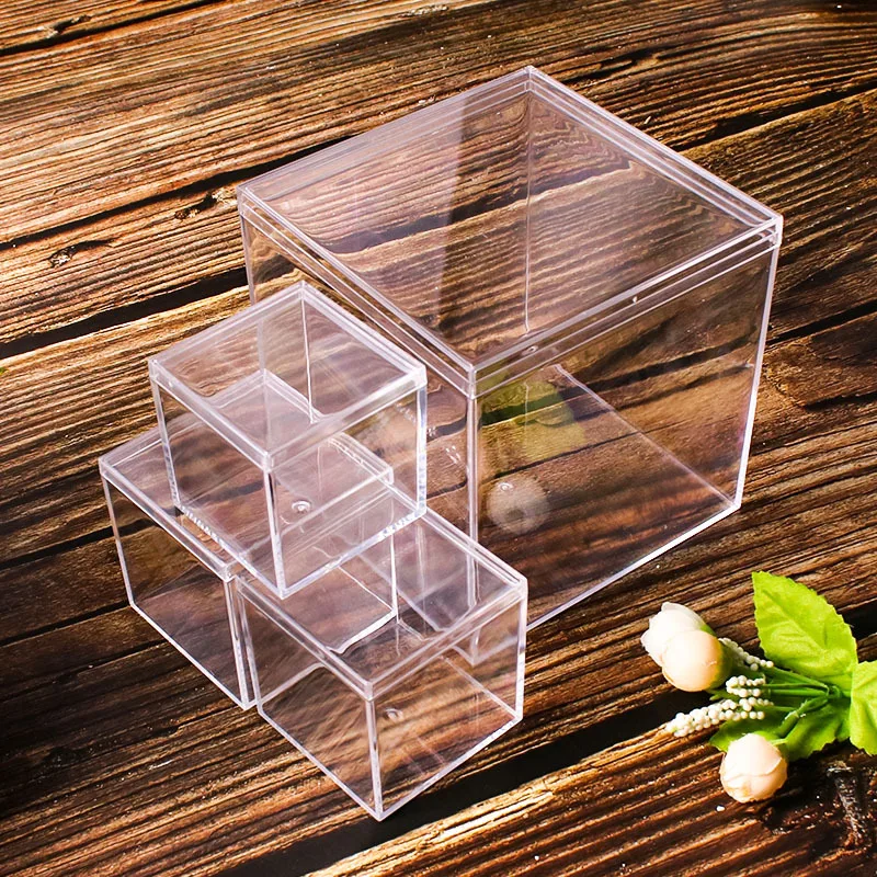 Square Transparent Acrylic Storage Box With Lid Acrylic Box Candy ...