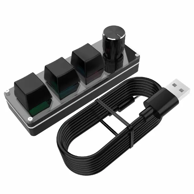 Programmable Keyboard Macro Mechanical DIY Mini RGB Gaming Custom 3 ...