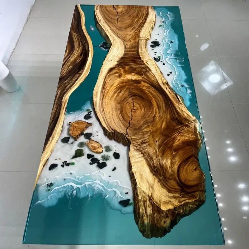 Epoxy-River-Table-Walnut-Solid-Wood-Slab-Table-Tea-Table-Art-Tea-Tray ...
