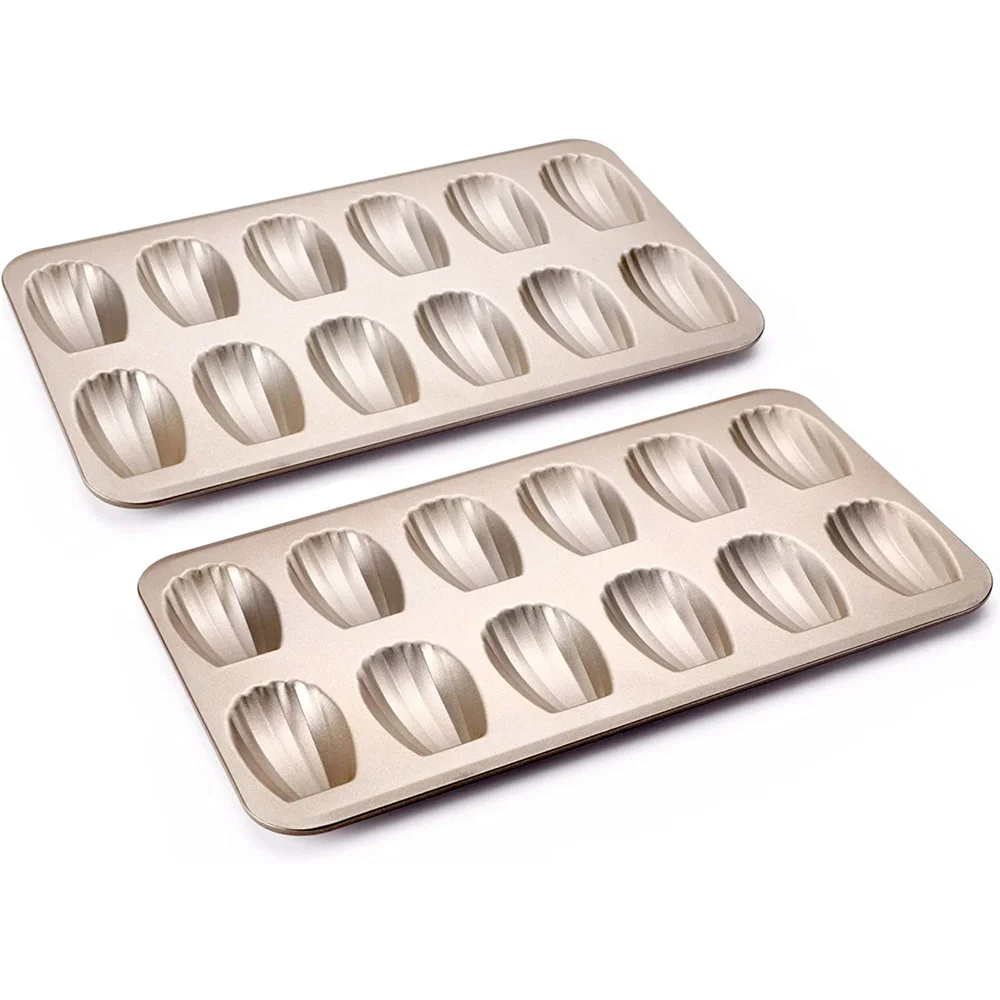 12-holes-Madeleine-Tray-Nonstic-Cookie-Pans-Baking-Tray-Shell-Shaped ...