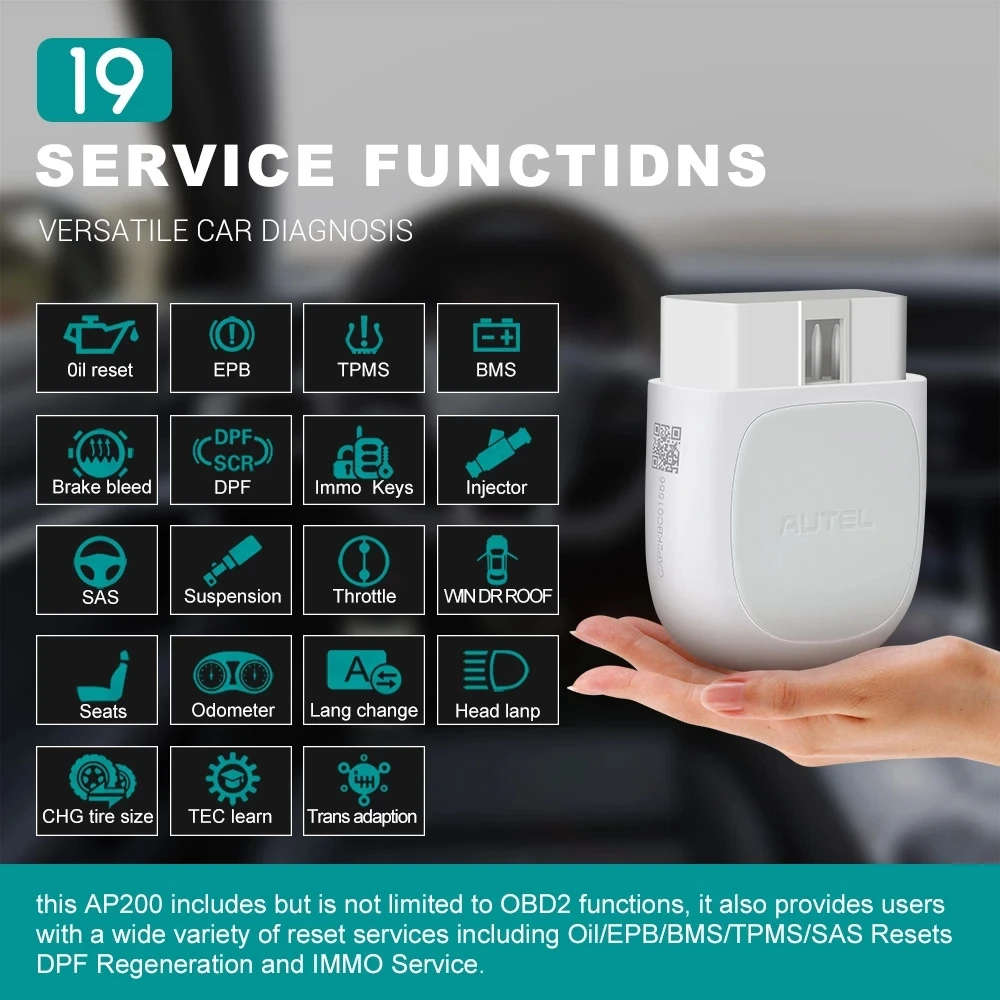 Autel AP200 MaxiAP AP200 Bluetooth sistema completo lettore di codici ...