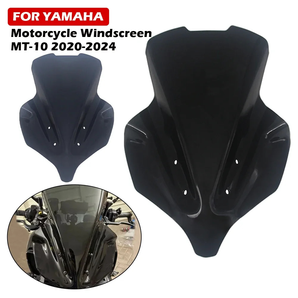 MT-10 windshield For YAMAHA MT-10 2020-2024 Motorcycle front windshield ...