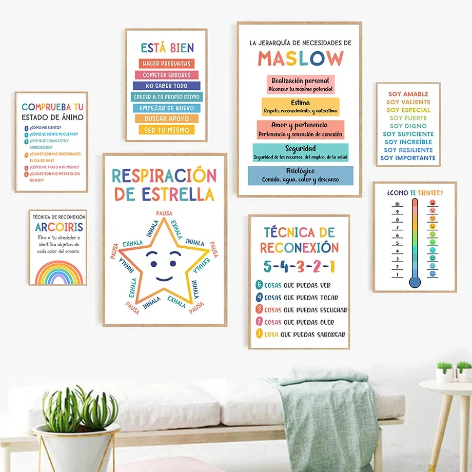 Spanish-Calm-Corner-Posters-Sign-Educational-Homeschool-Art-Canvas ...