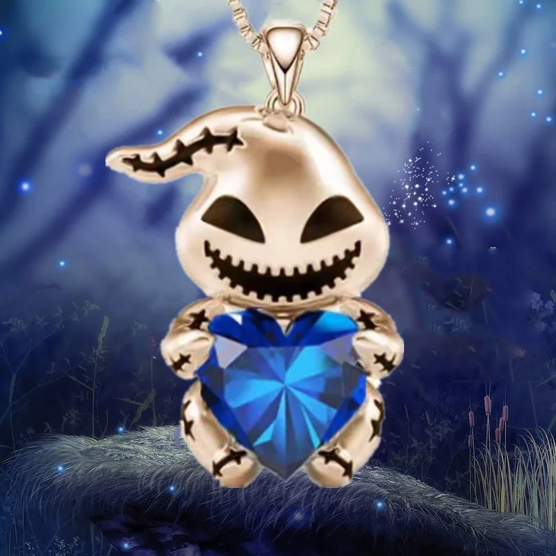 Fashion-Stainless-Steel-Demon-Necklace-Cartoon-Crystal-Demon-Pendant ...