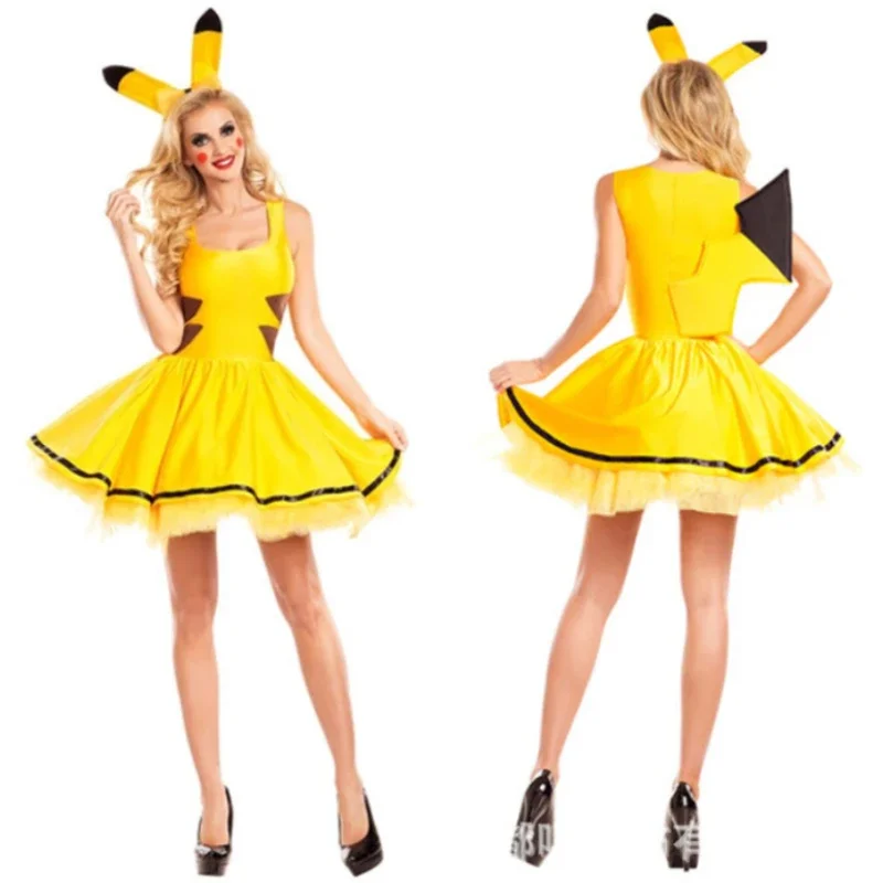 Disfraz-de-Pikachu-para-mujer-figura-de-Anime-de-Pok-mon-dibujos ...