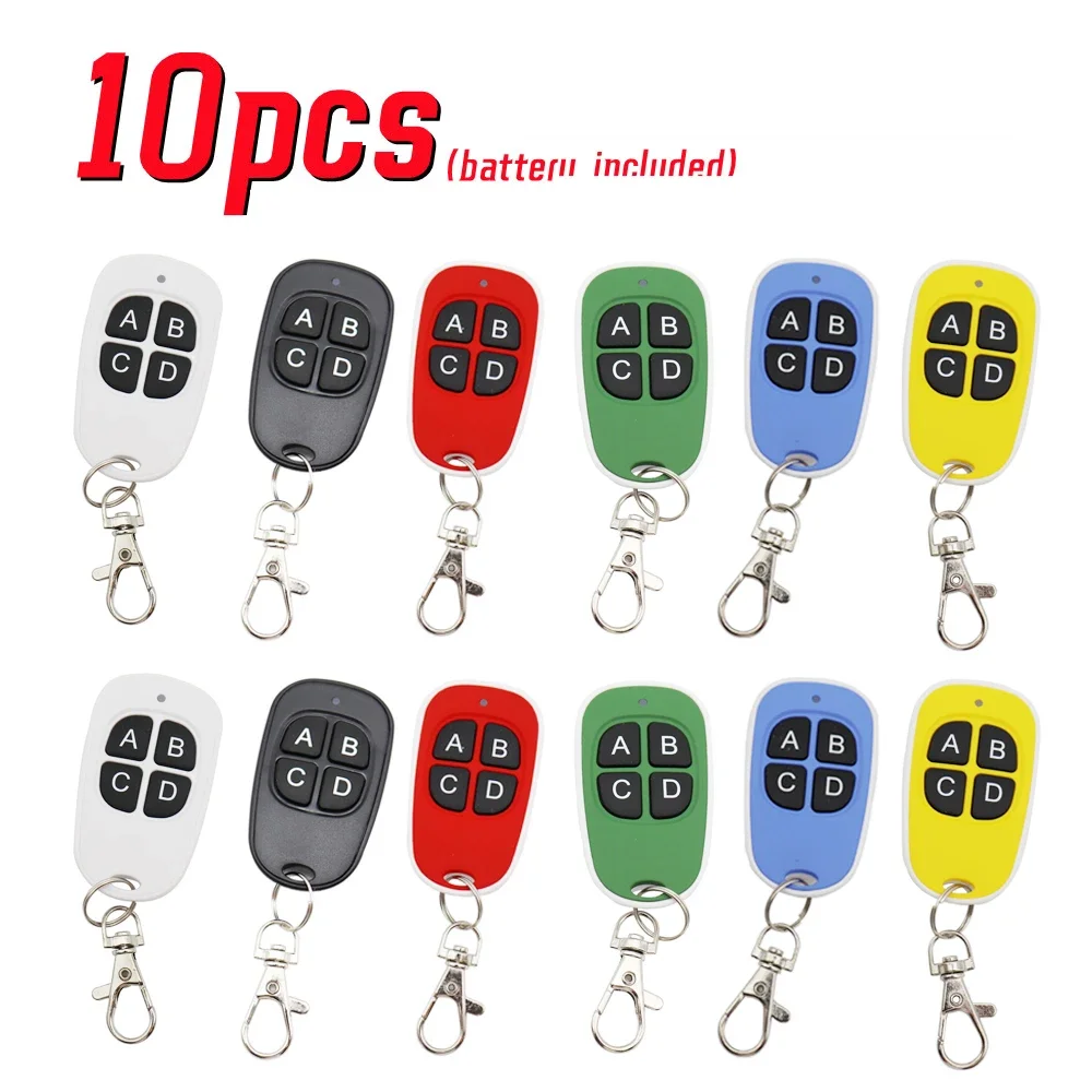 10pcs Remote Control 433mhz Car Key Garage Door Gate Opener Controller ...