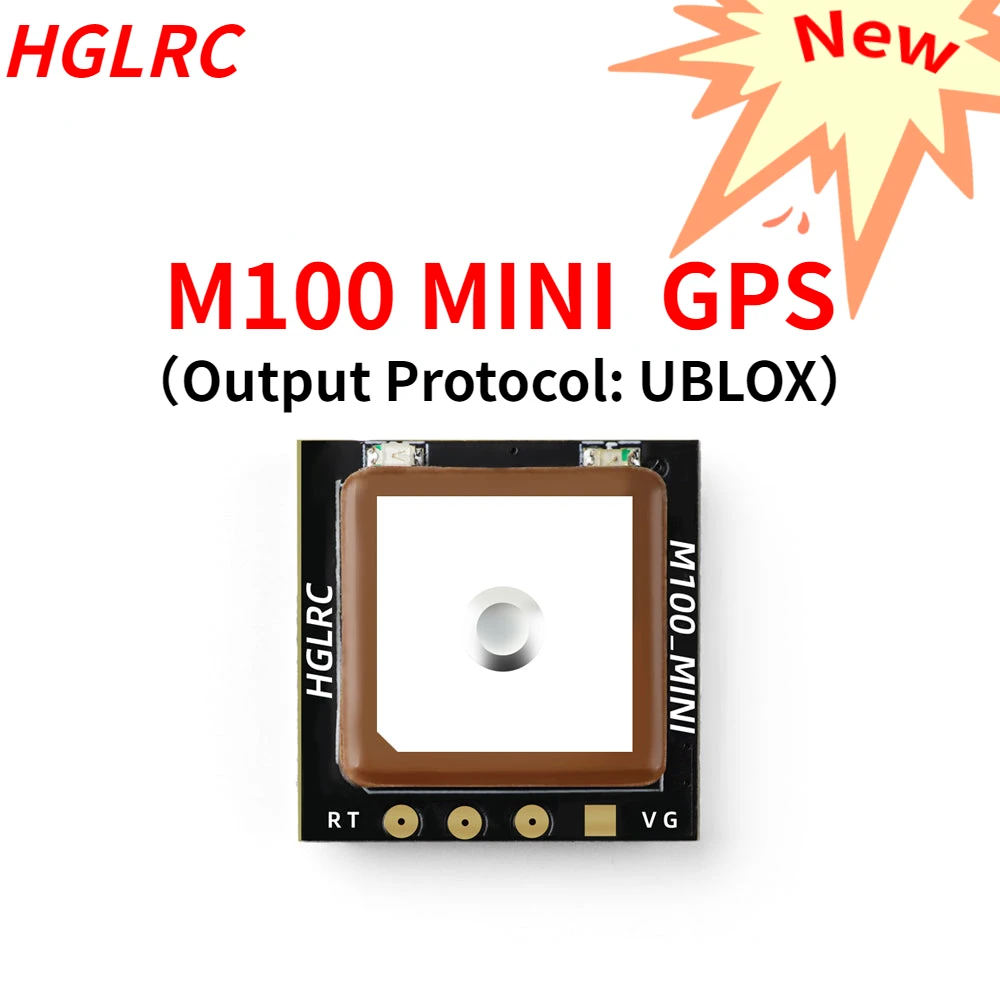 HGLRC-M100-5883-M100-MINI-M10-GPS-Module-w-Compass-Ceramic-Antenna-on ...