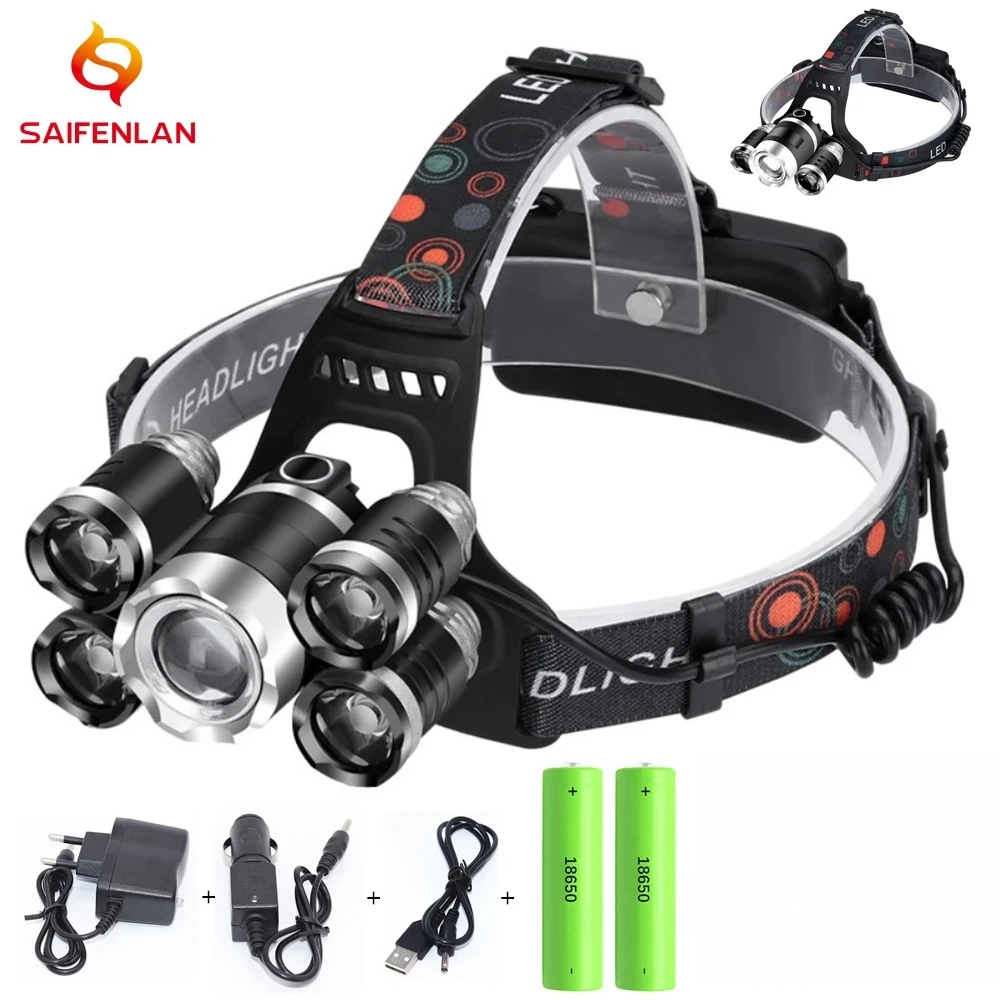 Linterna-de-cabeza-LED-T6-con-ZOOM-y-l-menes-altos-luz-de-cabeza-bater ...