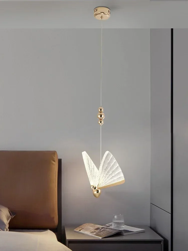 Single-Butterfly-Chandelier-Light-LED-Lamp-Deluxe-Large-Clear-Acrylic ...