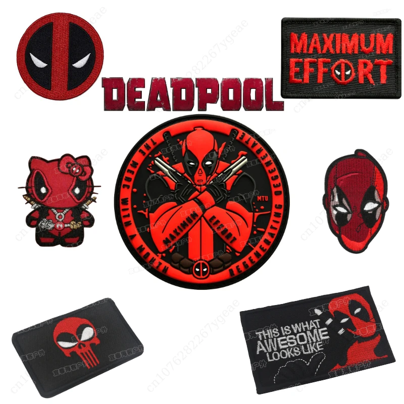 Deadpool-Roupas-Anime-Patches-Decora-o-Adesivo-em-Patches-Ferro-Bordado ...