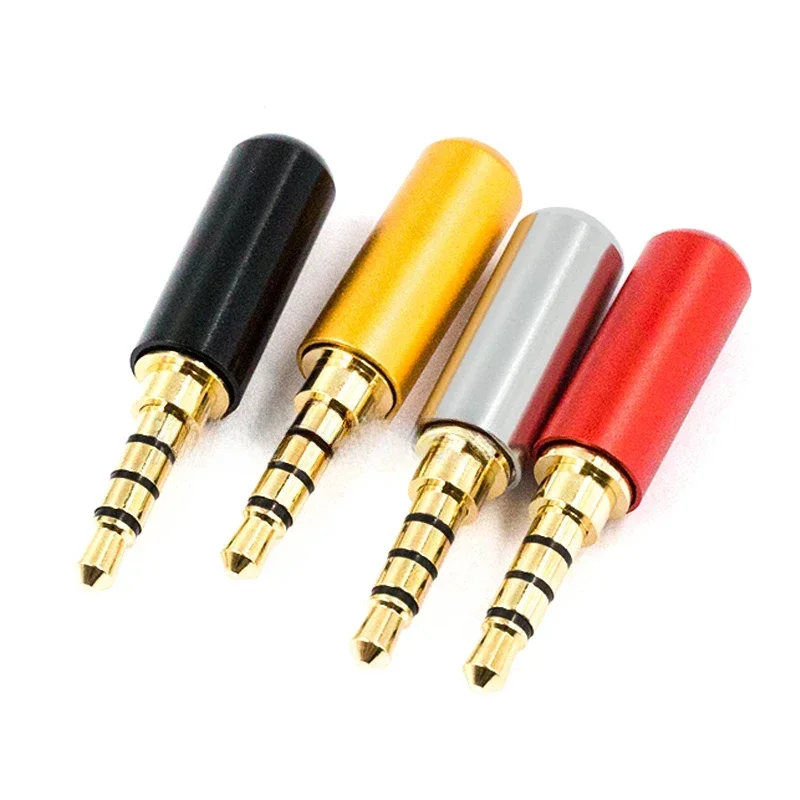 5-10Pcs-lot-3-5mm-Audio-Connector-4-Poles-Headphone-Jack-Male-Plug ...