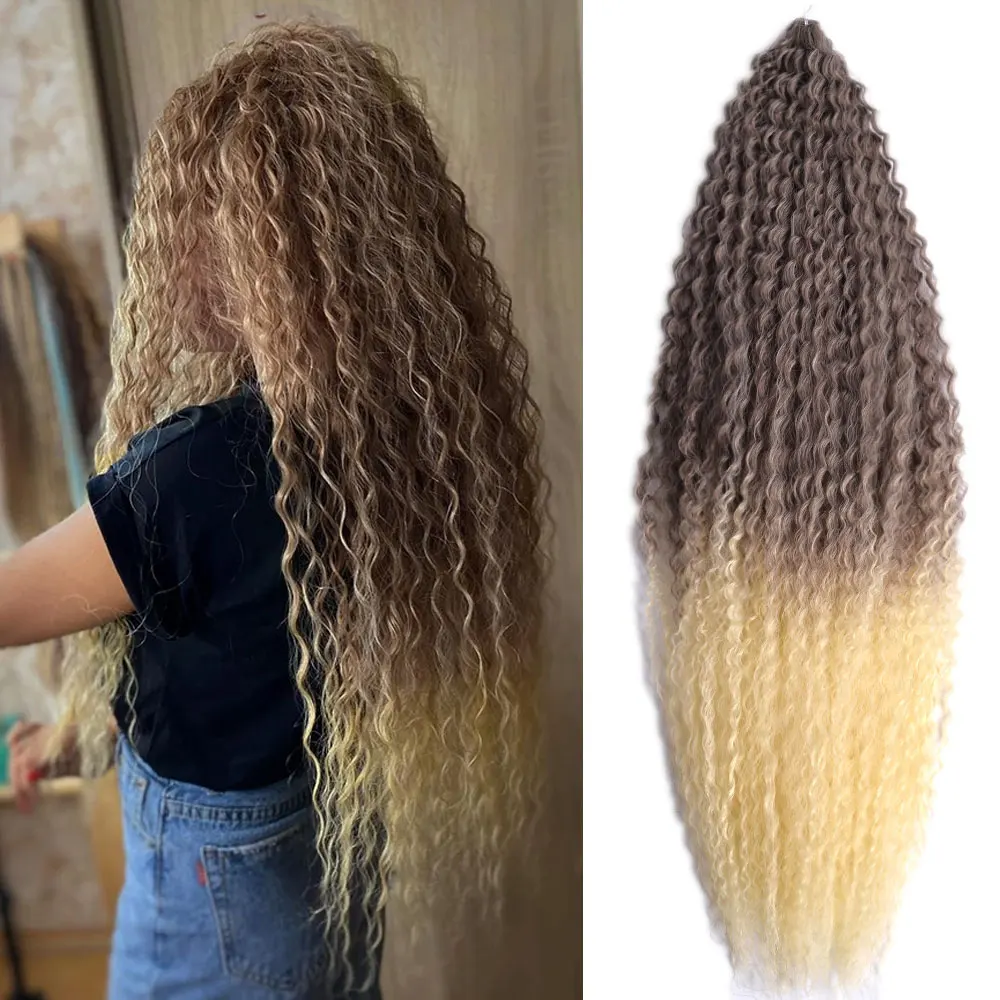 Synthetic Afro Yaki Kinky Curly Hair Brazilian Braids Soft Ombre ...