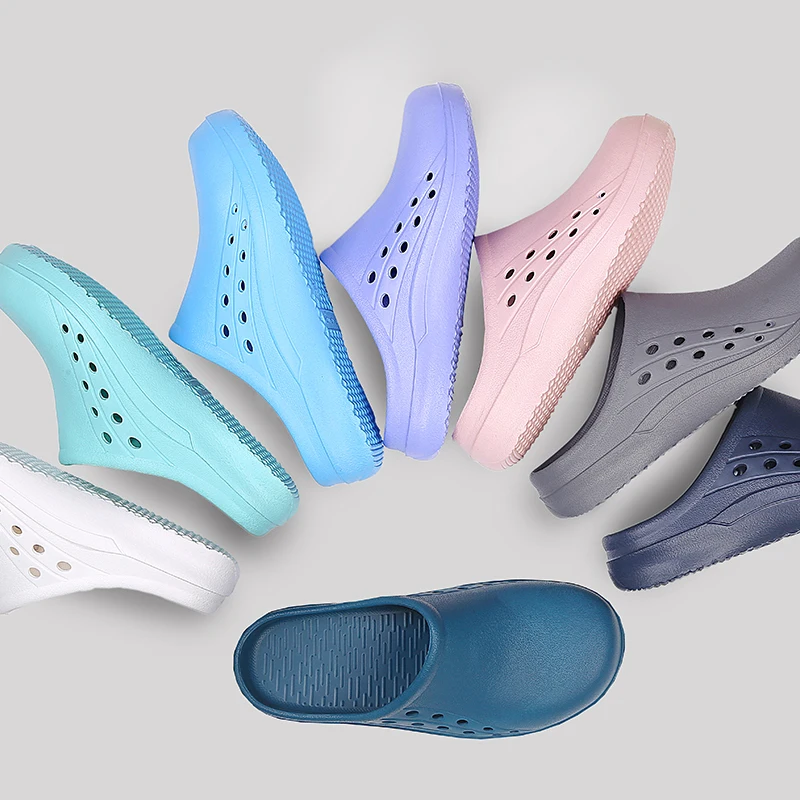 Unisex Scrub Clogs Nurse Slippers Medical Shoes EVA Ultra Light Anti ...