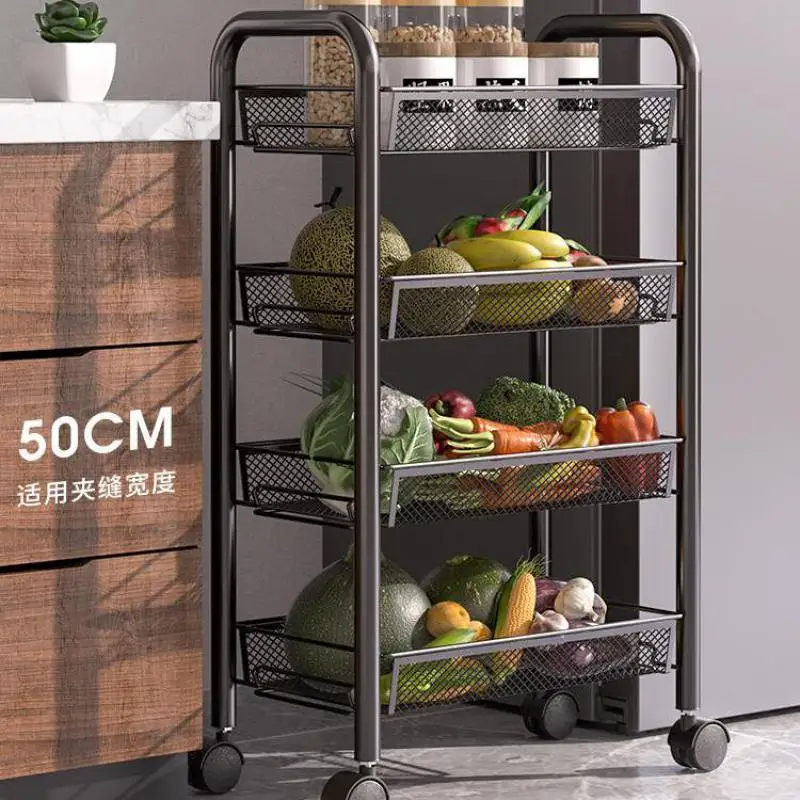 Kitchen Vegetable Basket Rack Floor to ceiling Multi layer Four layer ...
