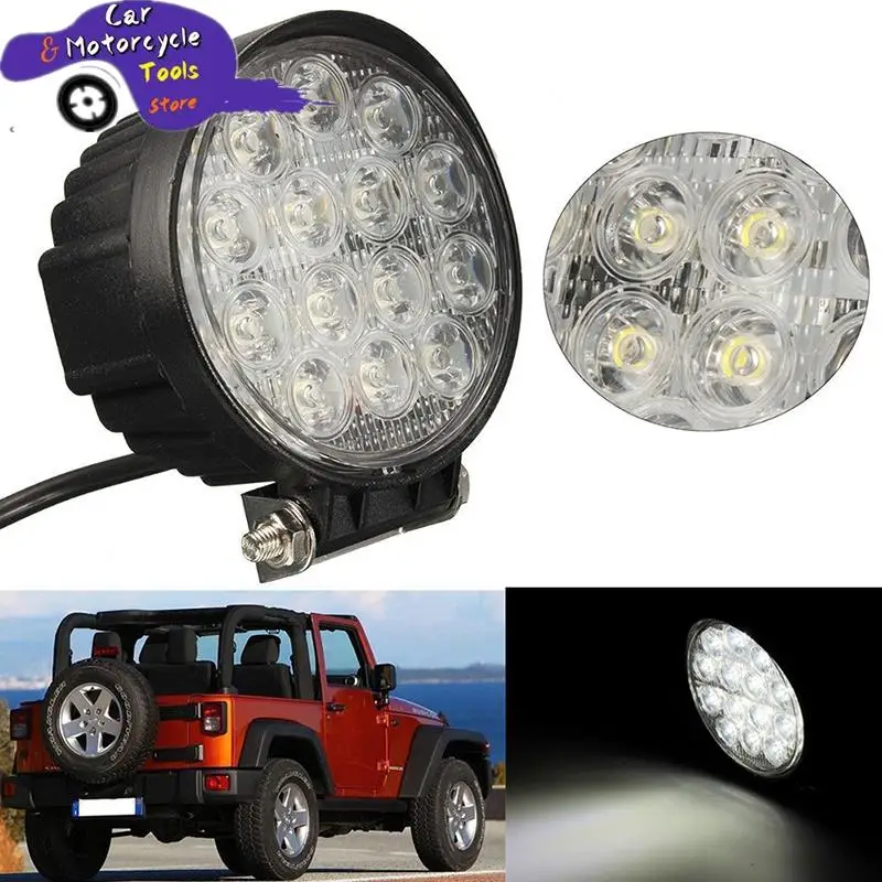 Waterproof-42W-Off-Road-Spot-Light-Round-LED-Work-Light-LED-Spot-Lamp ...