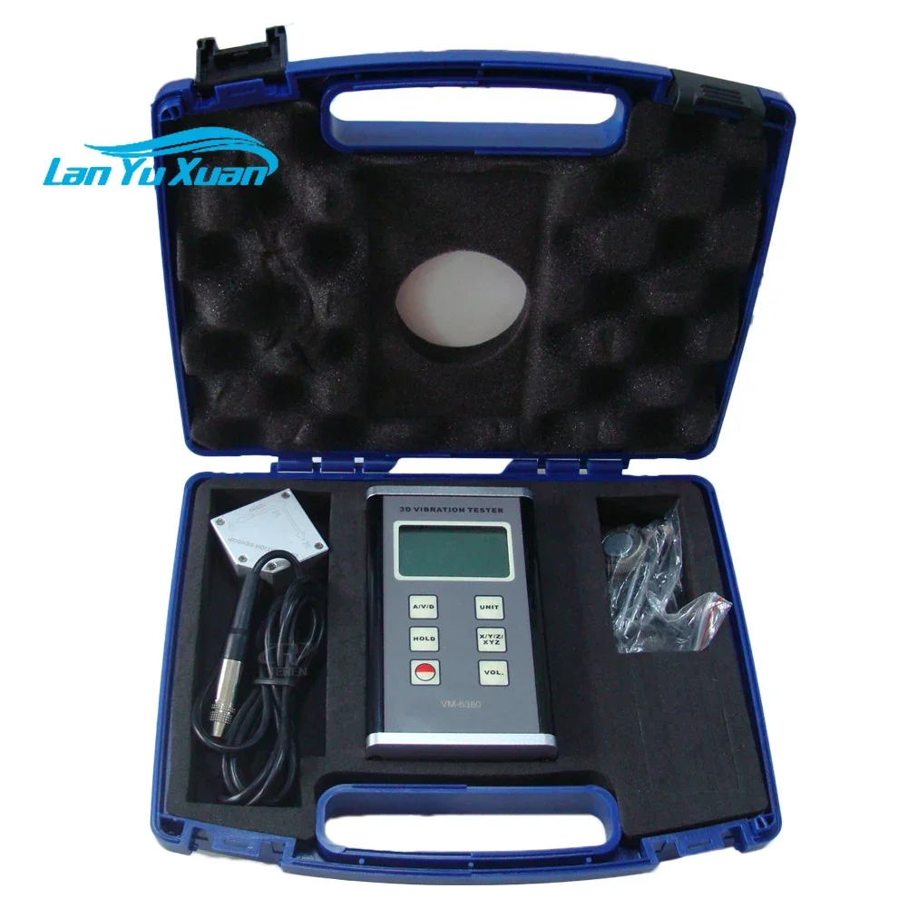 VM-6380 Digital 3 Axis Piezoelectric Accelerometer Vibration Meter 3D ...