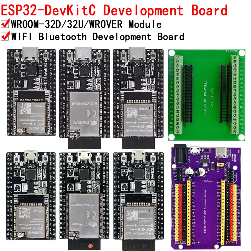 Placa De Desarrollo Esp32 Devkitc Core Esp32 Esp32 Wroom 32d Wifi Bluetooth Compatible Con Iot