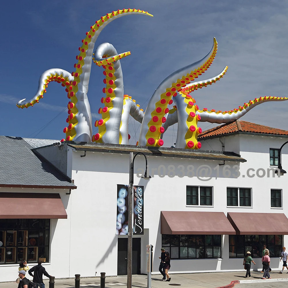 Innovative-Event-Inflatable-Octopus-Tentacles-Shinny-Silver-Giant ...