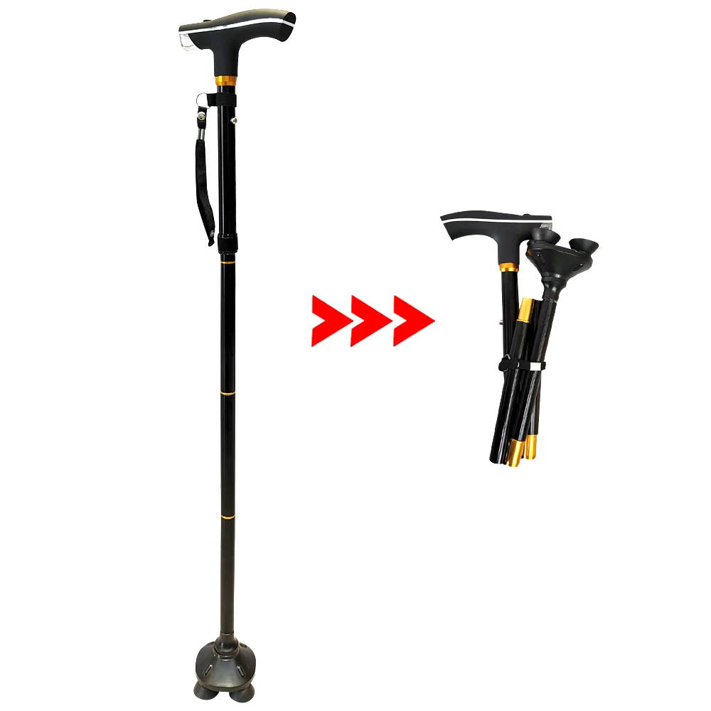 Folding-Cane-with-5-Gear-Foldable-Walking-Stick-Anti-Slip-Lightweight ...