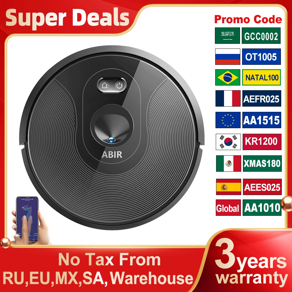 Robot-aspirador-ABIR-X6-con-sistema-de-ojo-inteligente-succi-n-6000pa ...
