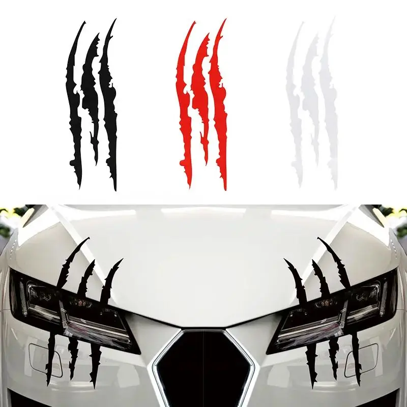 1-2pcs-Car-Stickers-Reflective-Monster-Claw-Marks-Scratches-Stripes ...