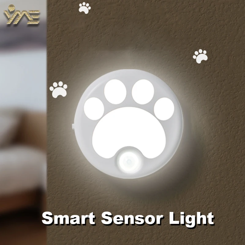 Smart-LED-Night-Light-Wireless-Magnet-Motion-Sensor-Light-USB ...