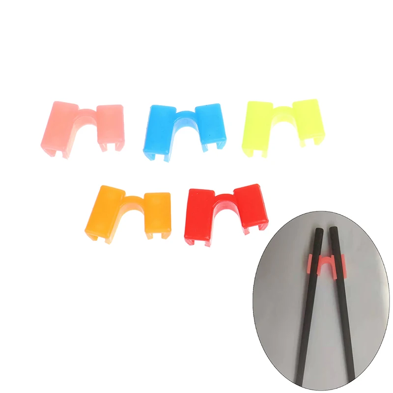 5 Pcs/set Plastic Chopstick Clips Chopsticks Aid Training Covers ...