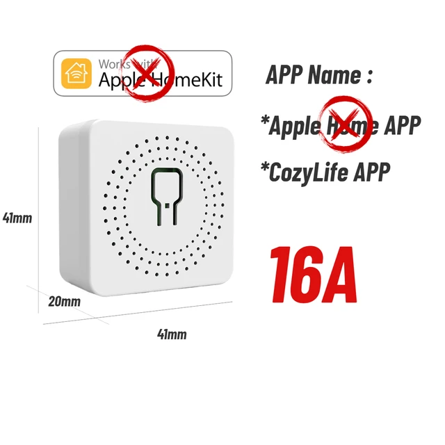 CozyLife Smart HomeKit WiFi Switch Module Mini Timed Light Switches 16A ...