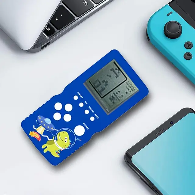 1Pcs Blue Retro Handheld Game Console Children Classic Nostalgic Game ...