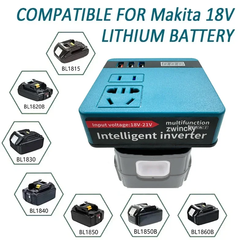 Power-Inverter-For-Makita-18V-Battery-120W-DC-18V-To-220V-Inverter ...