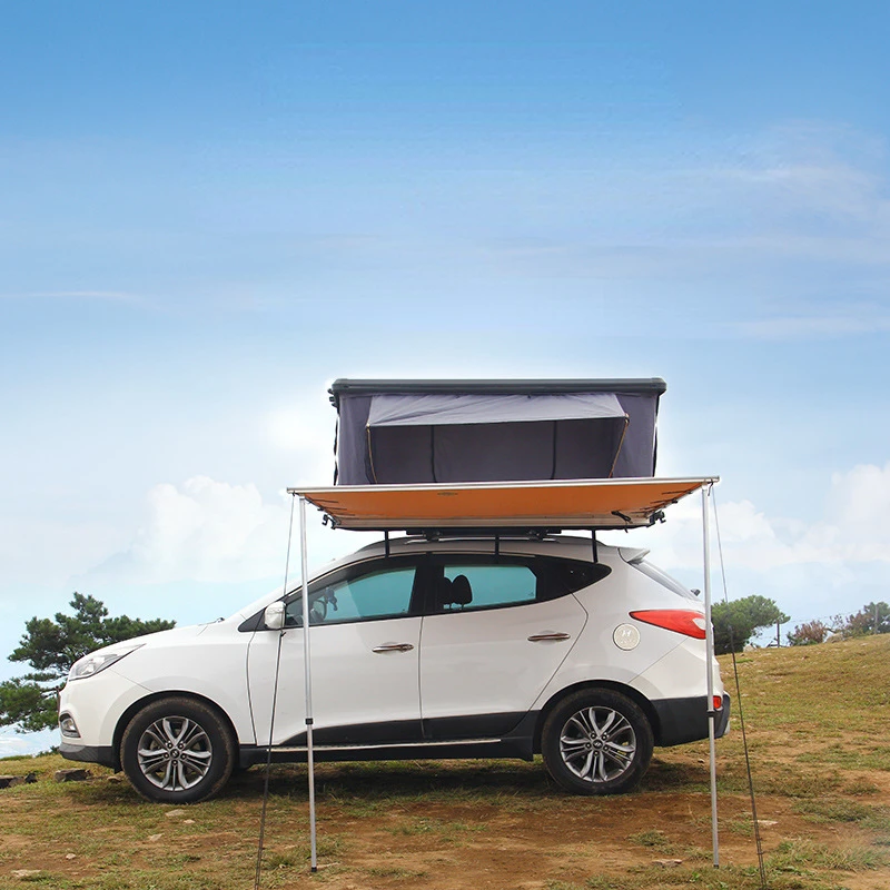 Camping-Aluminum-Roof-Top-Tent-Car-Rooftop-Tent-Triangle-Clamshell-Hard ...