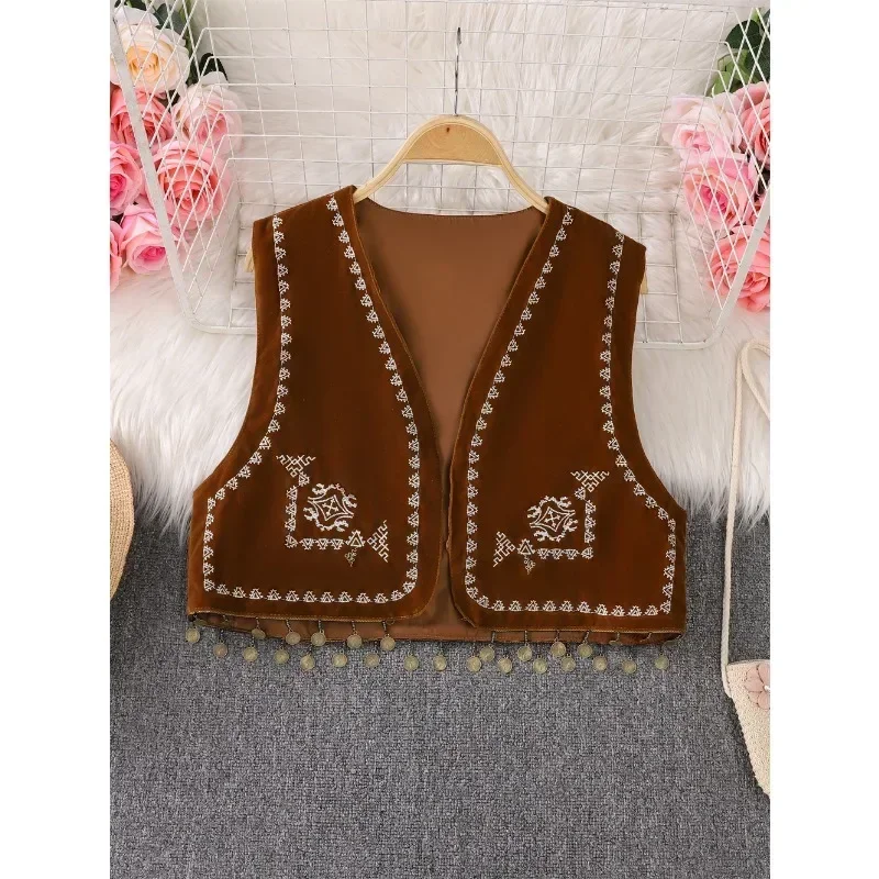 Ethnic-Style-Vests-for-Women-2024-Summer-New-Vintage-Tassel-Patchwoork ...