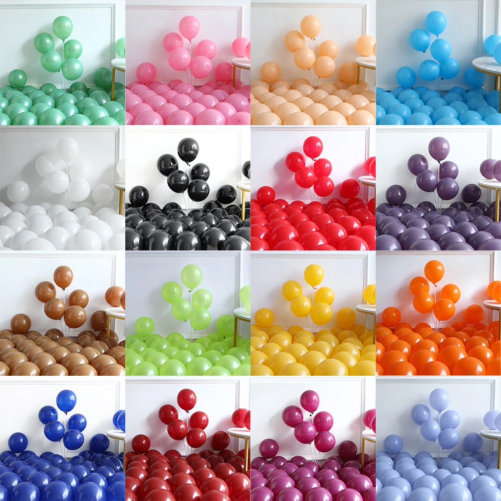 10-20-30pcs-10inch-Latex-Balloons-Burgundy-Gray-Balloon-Dark-Blue ...