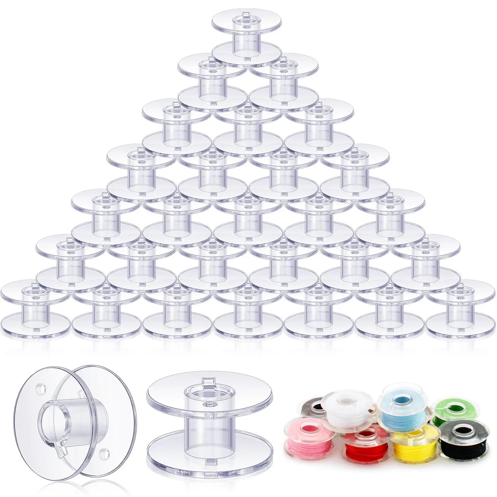 CLYAIYLC-sewing-machine-bobbin-Grade-15-plastic-bobbin-compatible-with ...