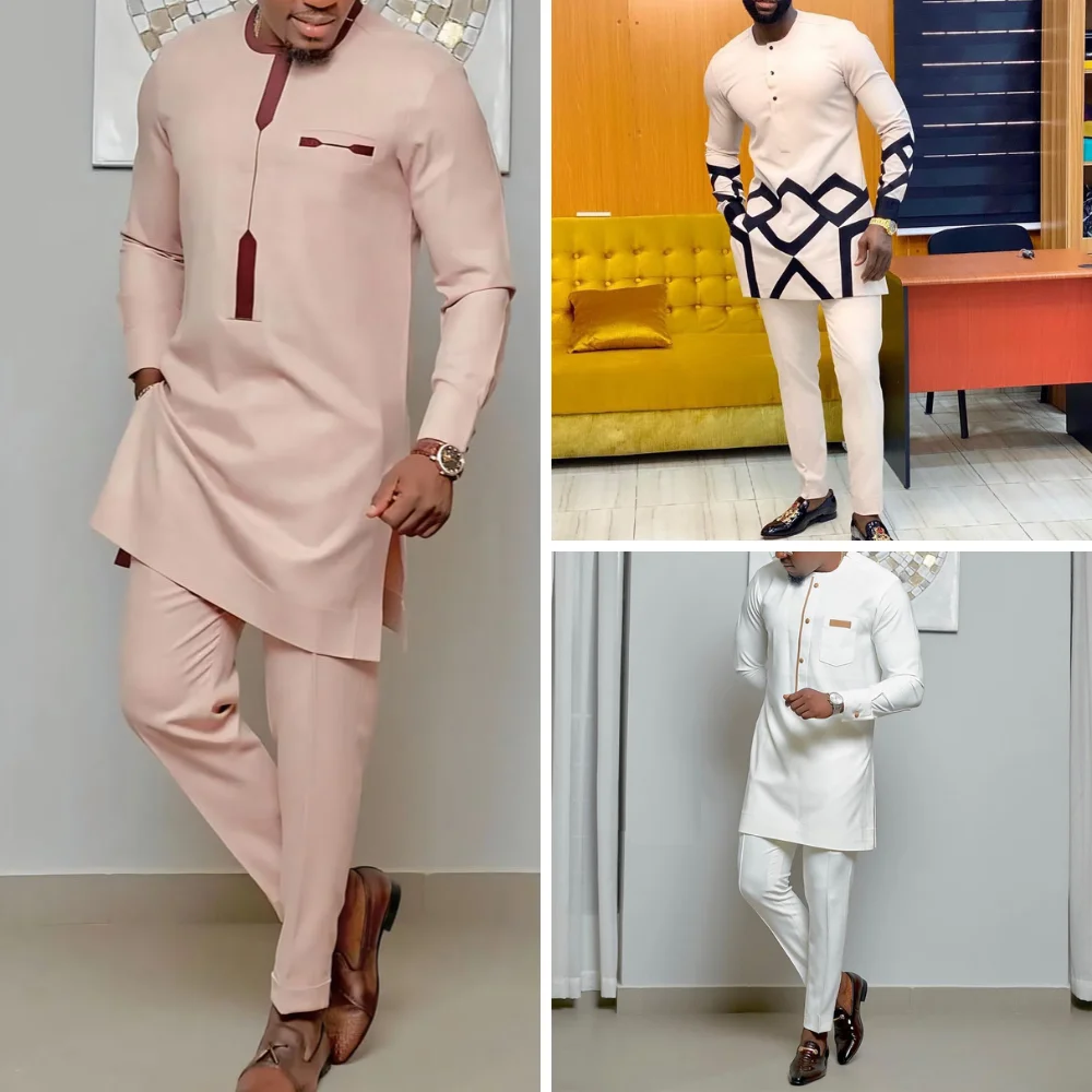 Novo Conjunto Homem 2 Peças Dashiki Africano Roupa Dos Homens Dashiki ...