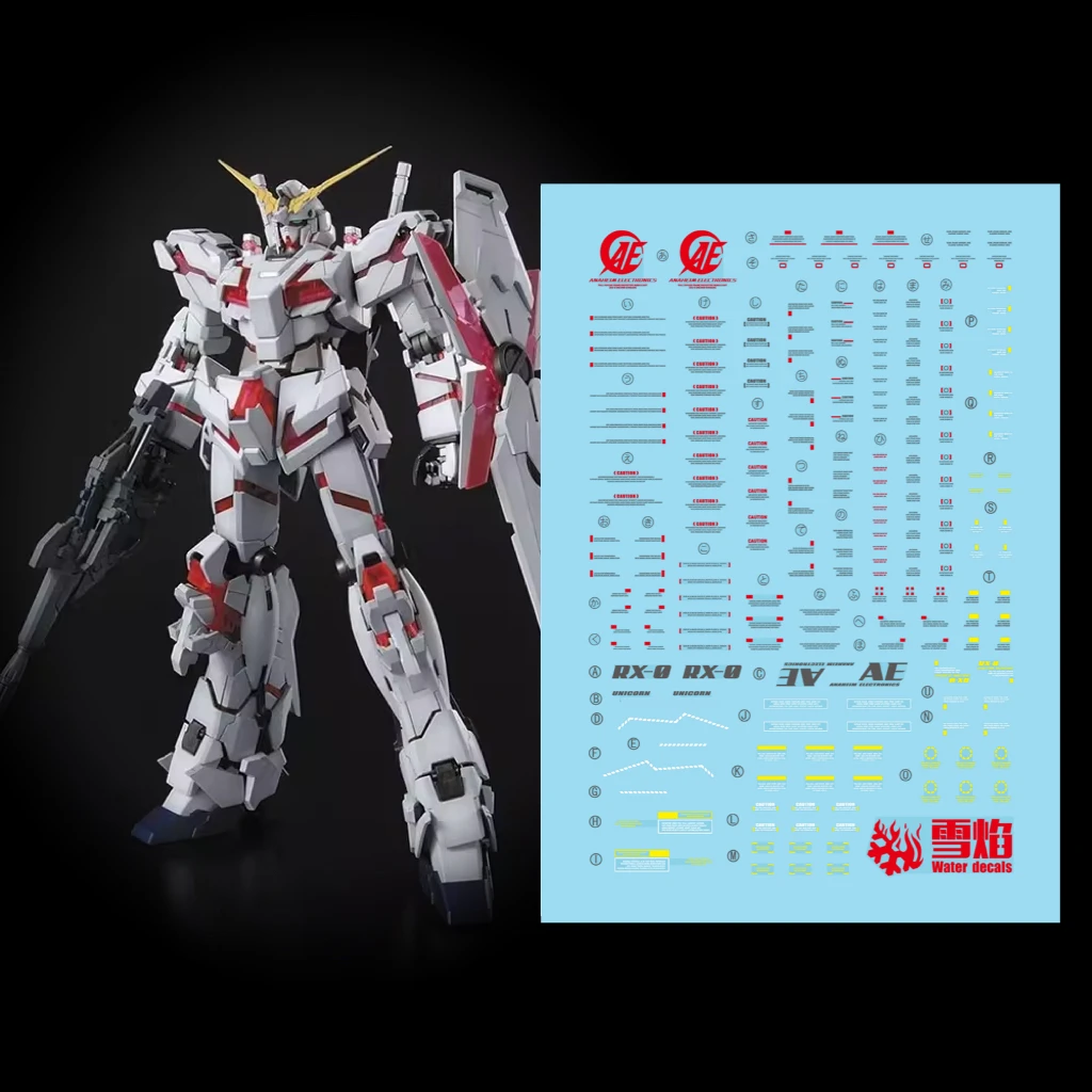 Flaming-Snow-Water-Decals-MG-112-for-MG-RX-0-Unicorn-OVA-Ver-Plastic ...