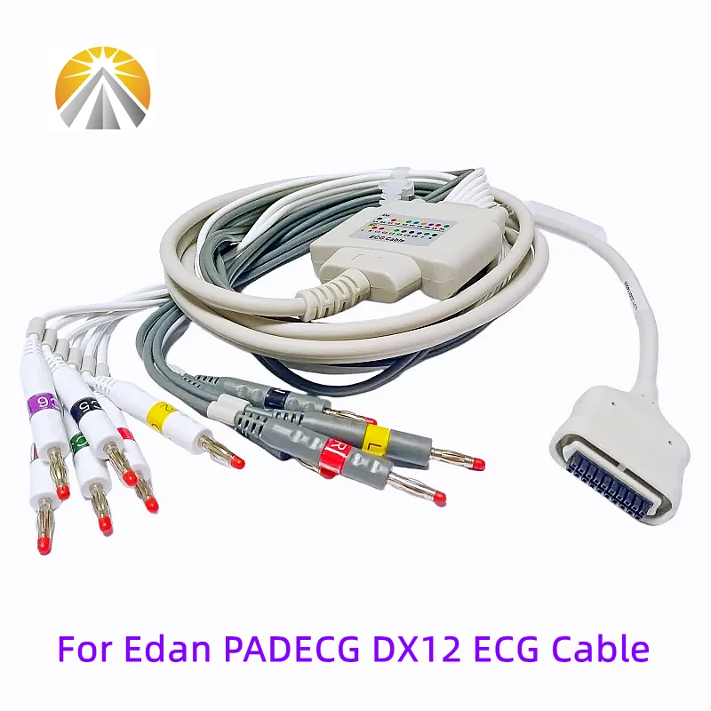 20 Pin Holter Cable For Edan DX12 PADECG 12 Leadwires ECG Cables IEC ...
