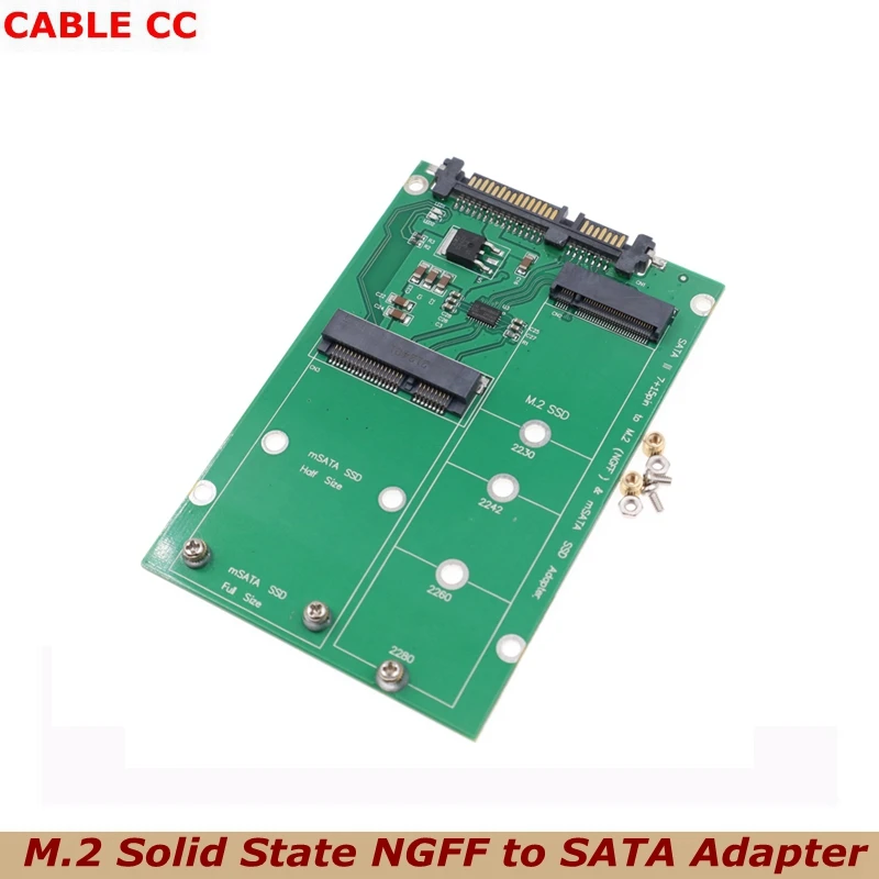 1Pcs-lot-M-2-Solid-State-NGFF-to-SATA-Adapter-Card-MSATA-Hard-Drive-to ...