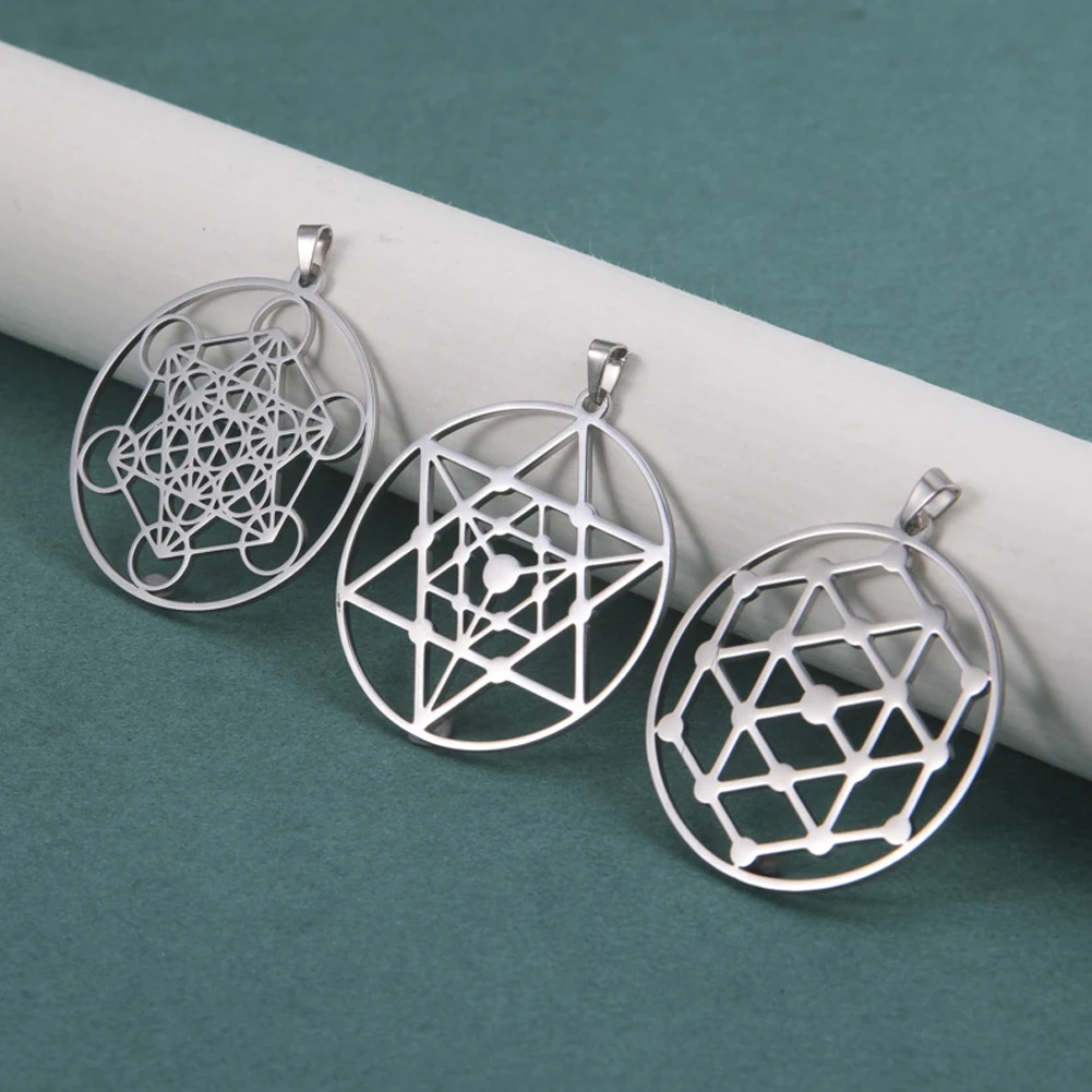 Dawapara Metatron Cube Pendant for Necklace Stainless Steel Charms for ...