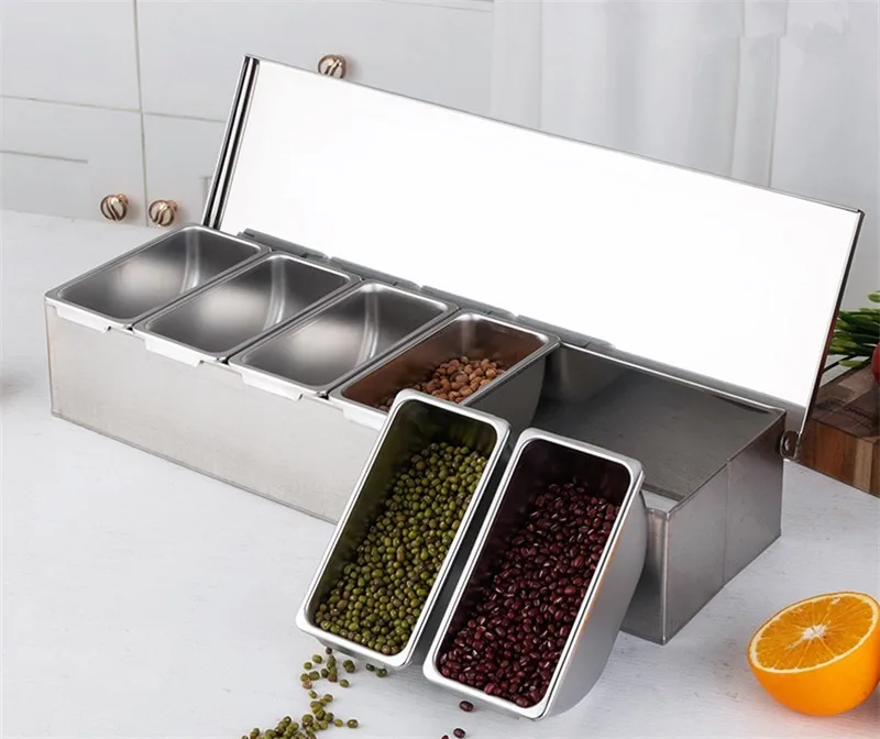 High Quality 304 Stainless Steel Seasoning Box Hotel Restaurant Chef ...