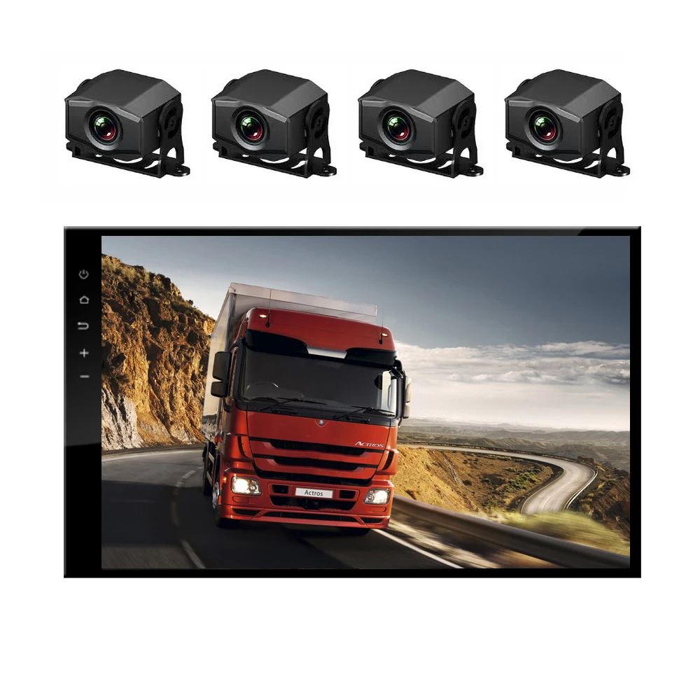 Truck Video Recorder 4 Way Recording 9 Inch Touch Screen Voice Control ...