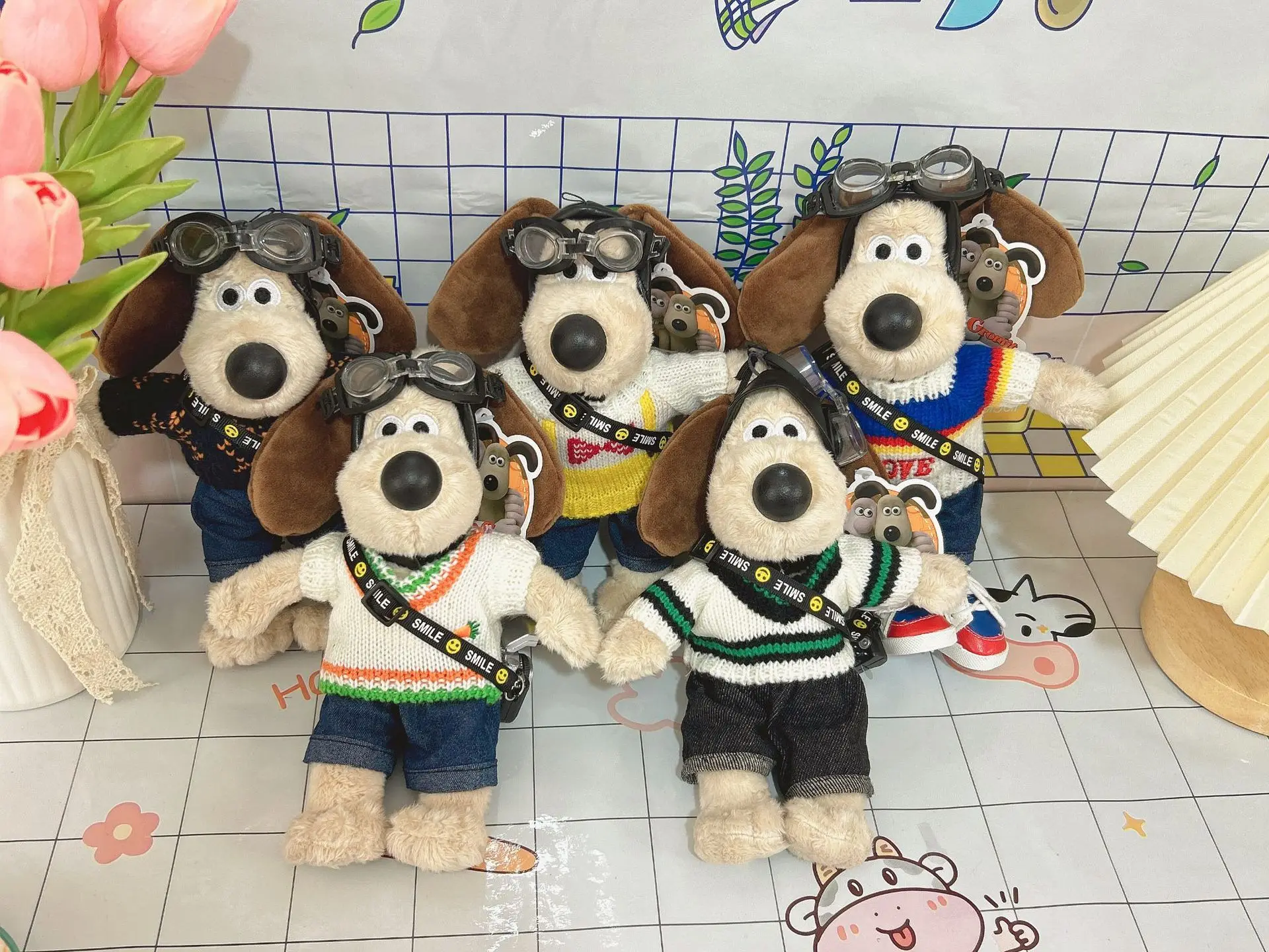 Аниме плюшевая кукла 23 см Pilot Gromit Kawaii детский одевающийся ...