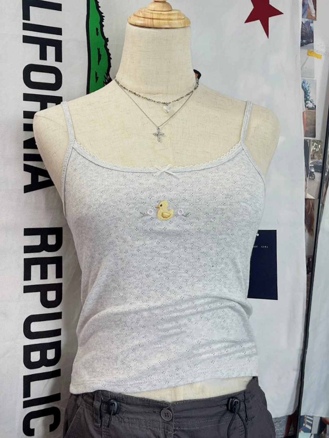 Duck-Embroidery-Eyelet-Tank-Tops-Women-Summer-Clothes-2024-Sweet-Cotton ...