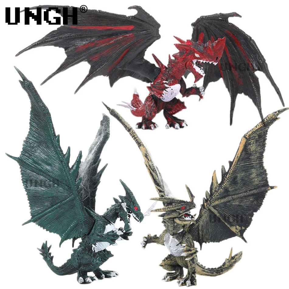 UNGH-Dragon-Figures-Science-Fiction-Savage-Flying-Magic-Dinosaur-Model ...