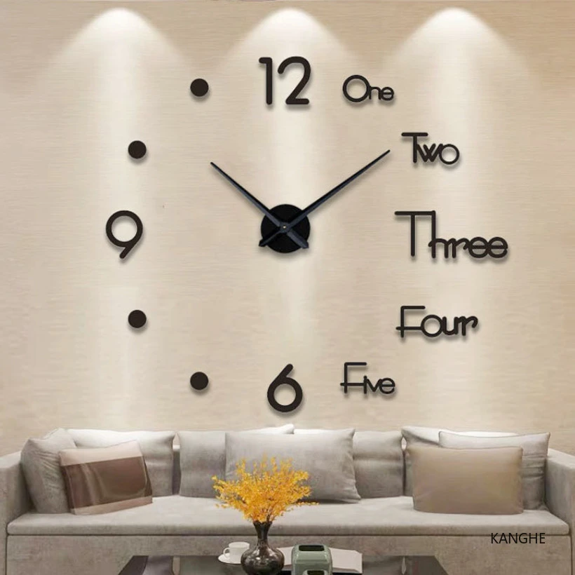 Large 3d Wall Clock Luminous Classic Wall Clocks Diy Digital Clock Wall ...